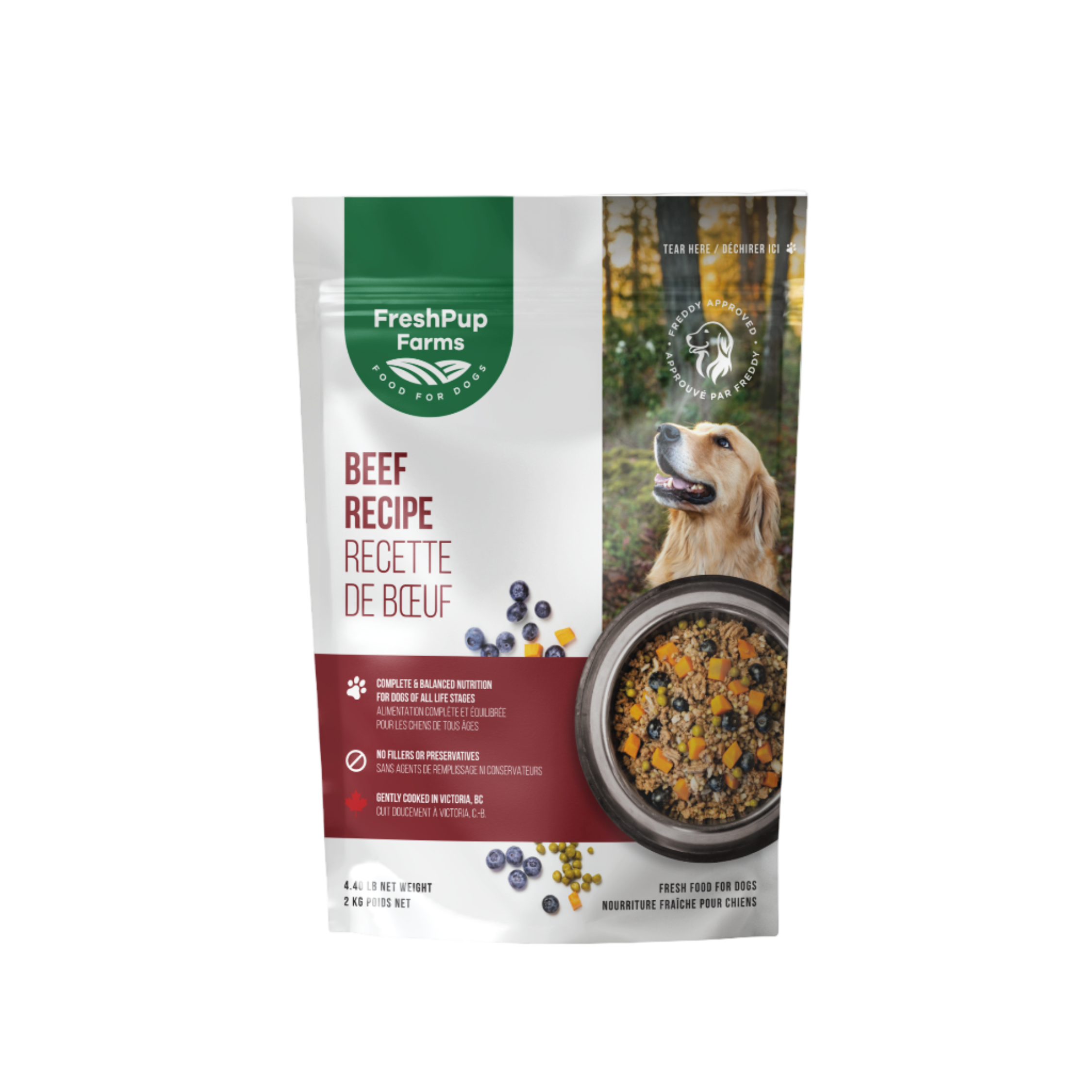 2KG Beef Recipe - Freshly Cooked Food For Dogs